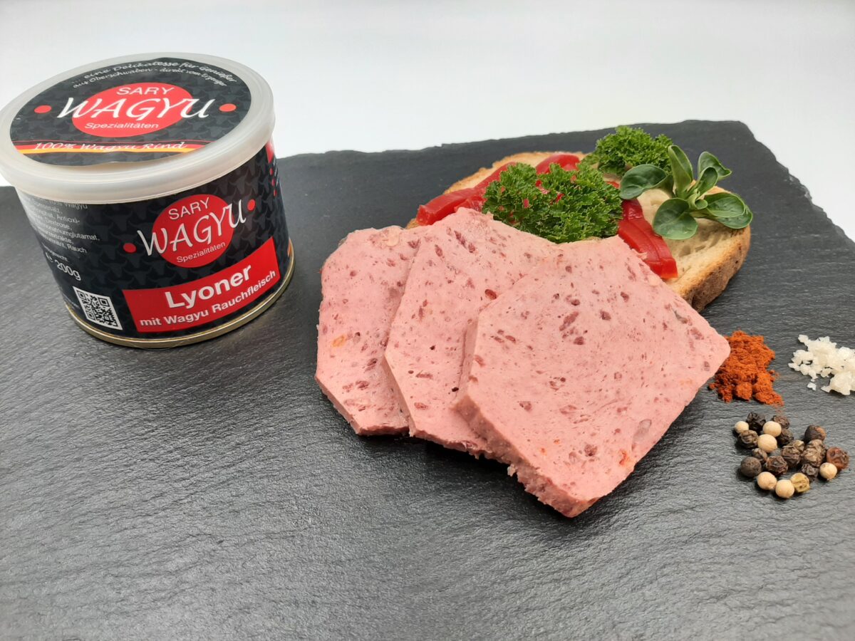 Wagyu Lyoner mit Wagyu Rauchfleisch Dose 200g | Wagyu Sary